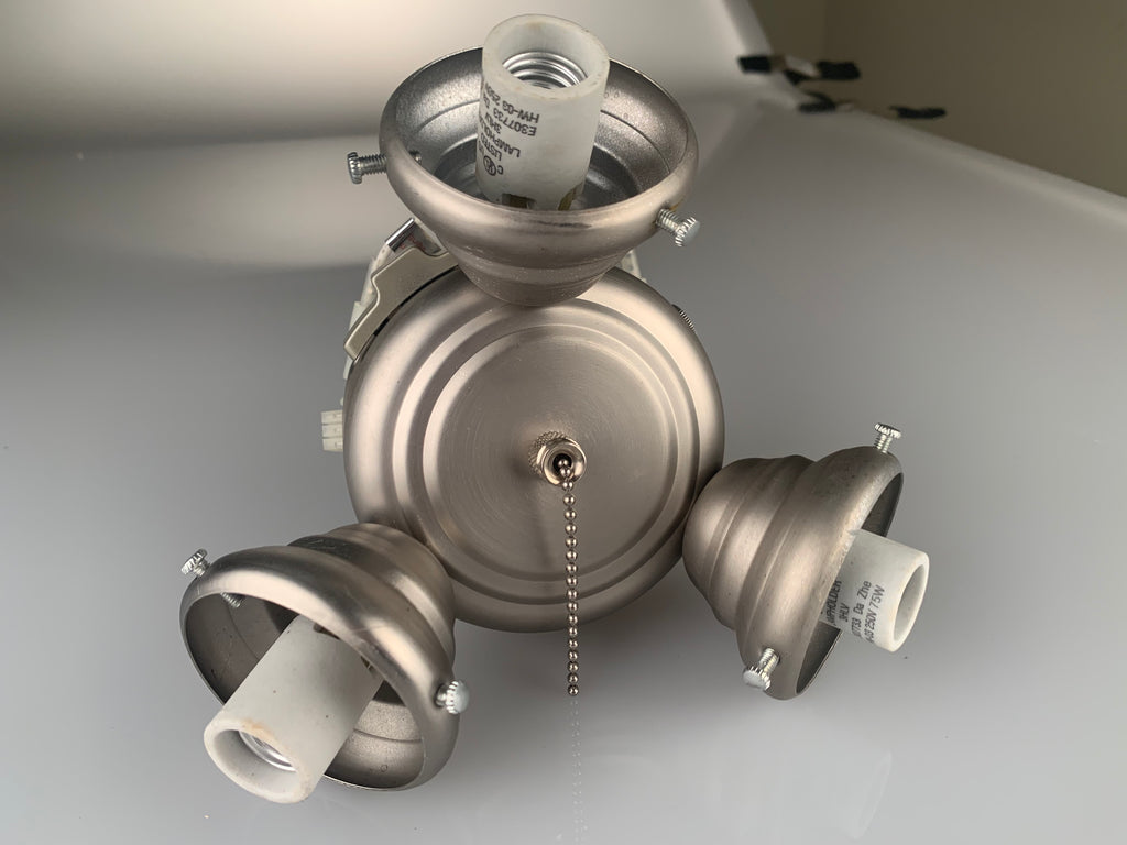 44" Cameron II Plus (cobalt blue) - Brushed Nickel Light-Kit Fitter ...